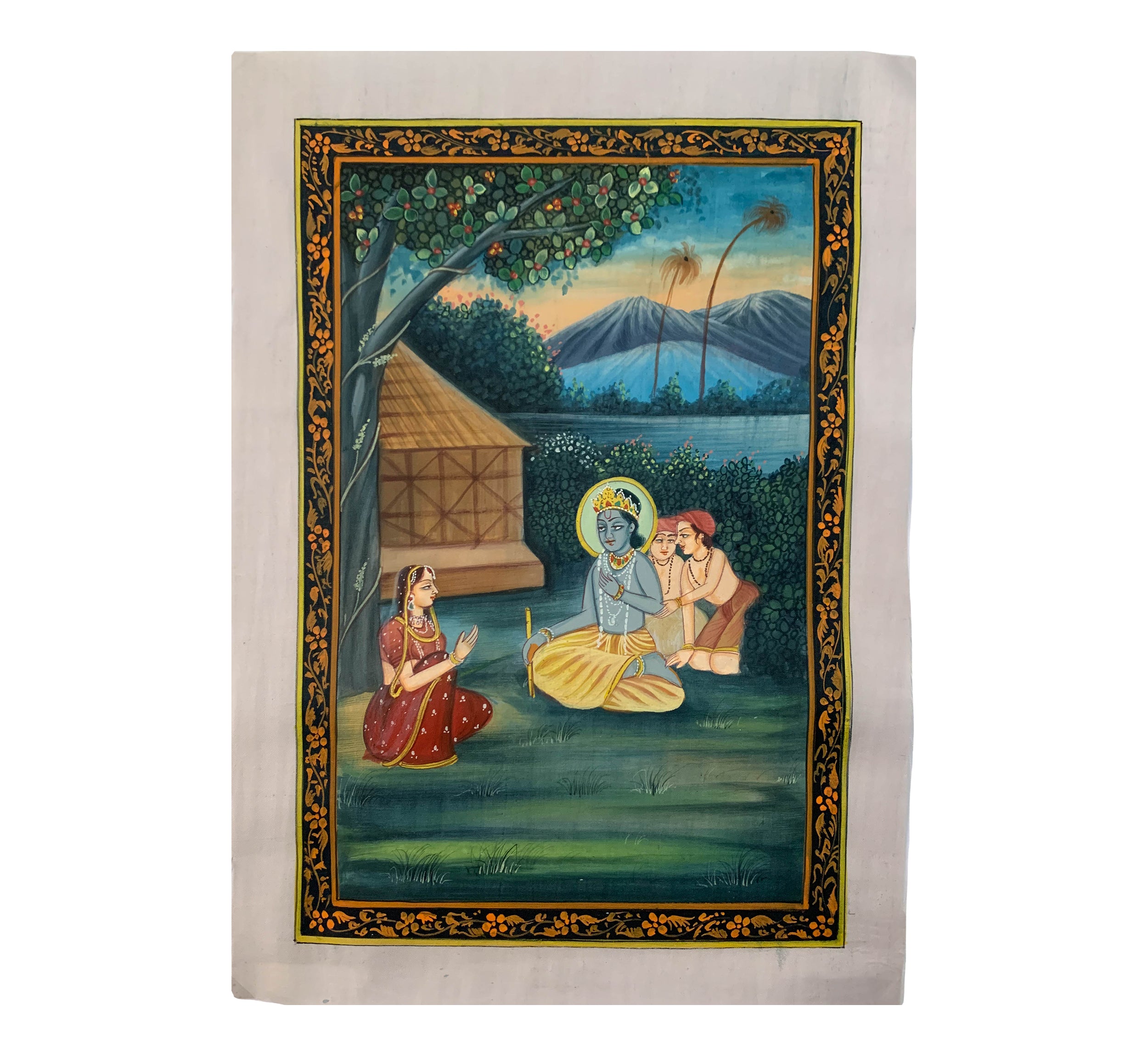 Impresión hindú "Krishna en el río" – Pomeline